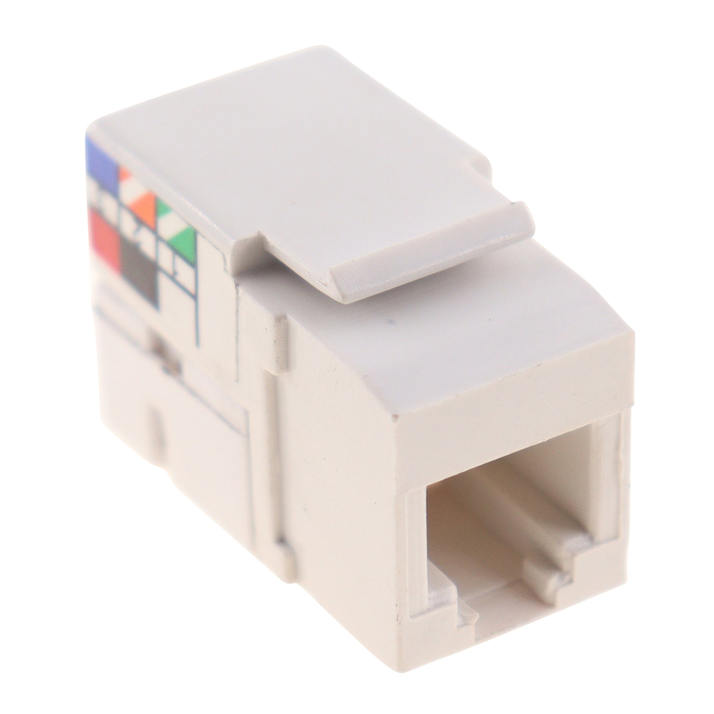 EATON 5547-3EW MODULAR DATA JACK, 6-POSITION, CAT-3, RJ11, WHITE ...