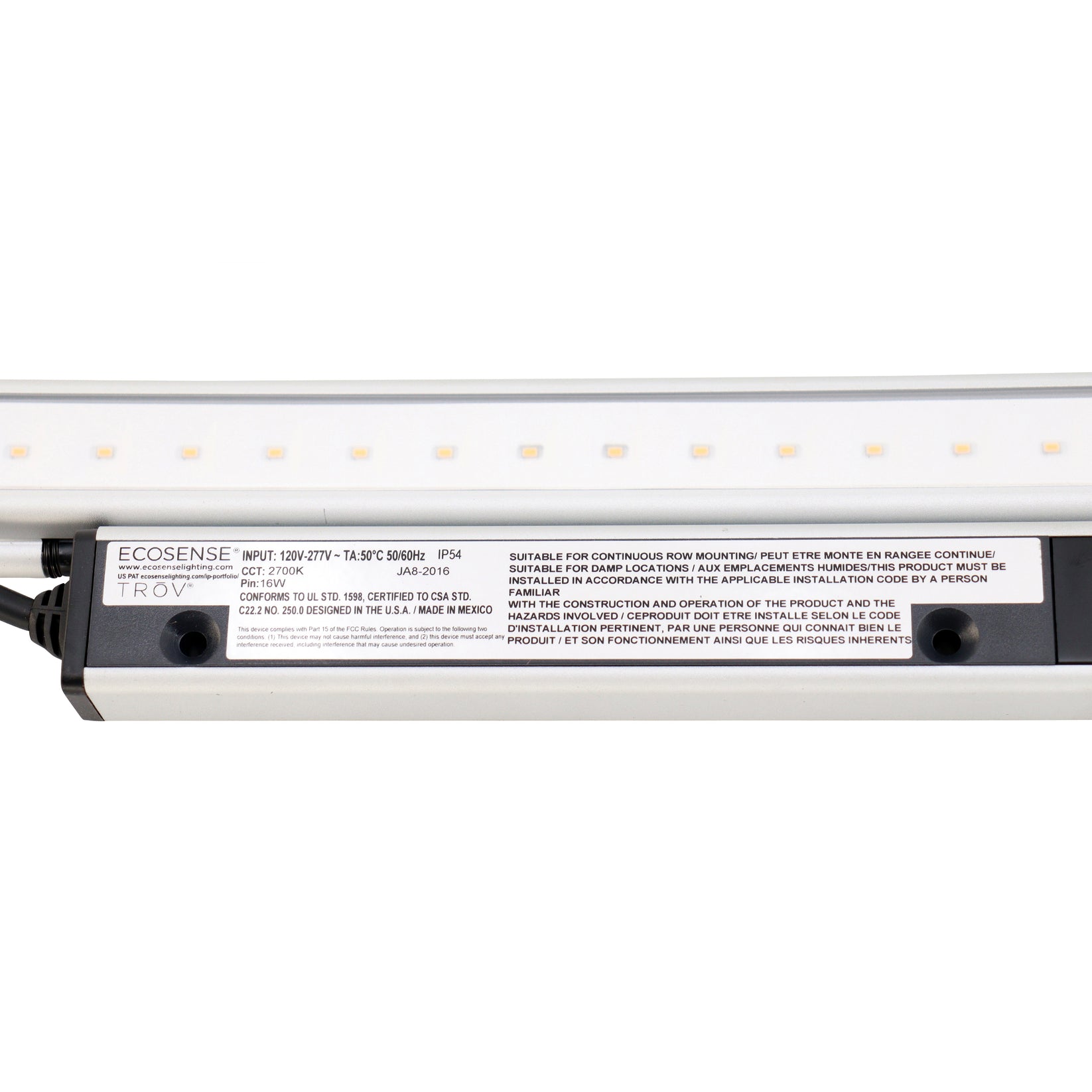 Ecosense Trov L35 Interior Led Cove Light, 2700K, 120°, 4W, 120-277V ...