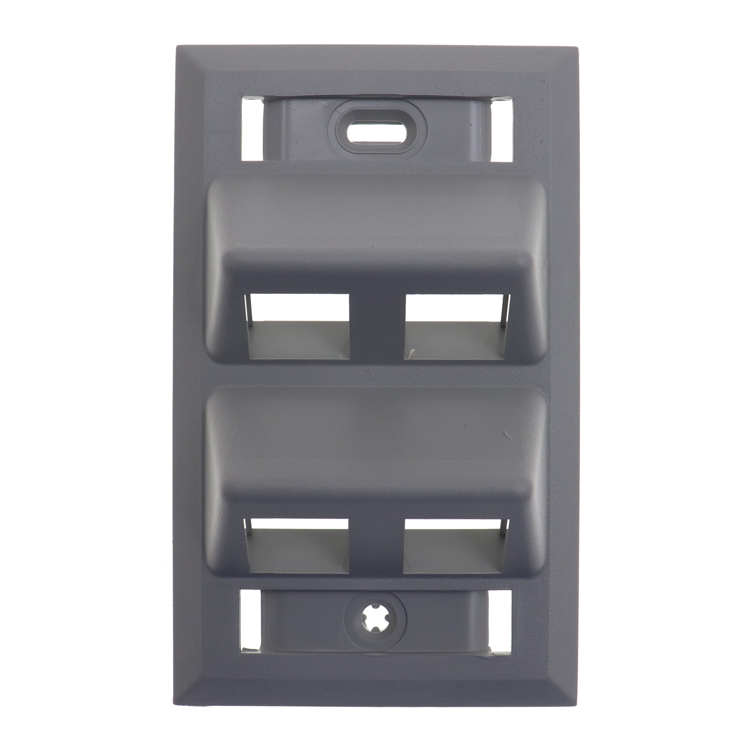 HUBBELL AFP14G ANGLED FACEPLATE, VERTICAL, 1-GANG, 4-PORT, GRAY ...