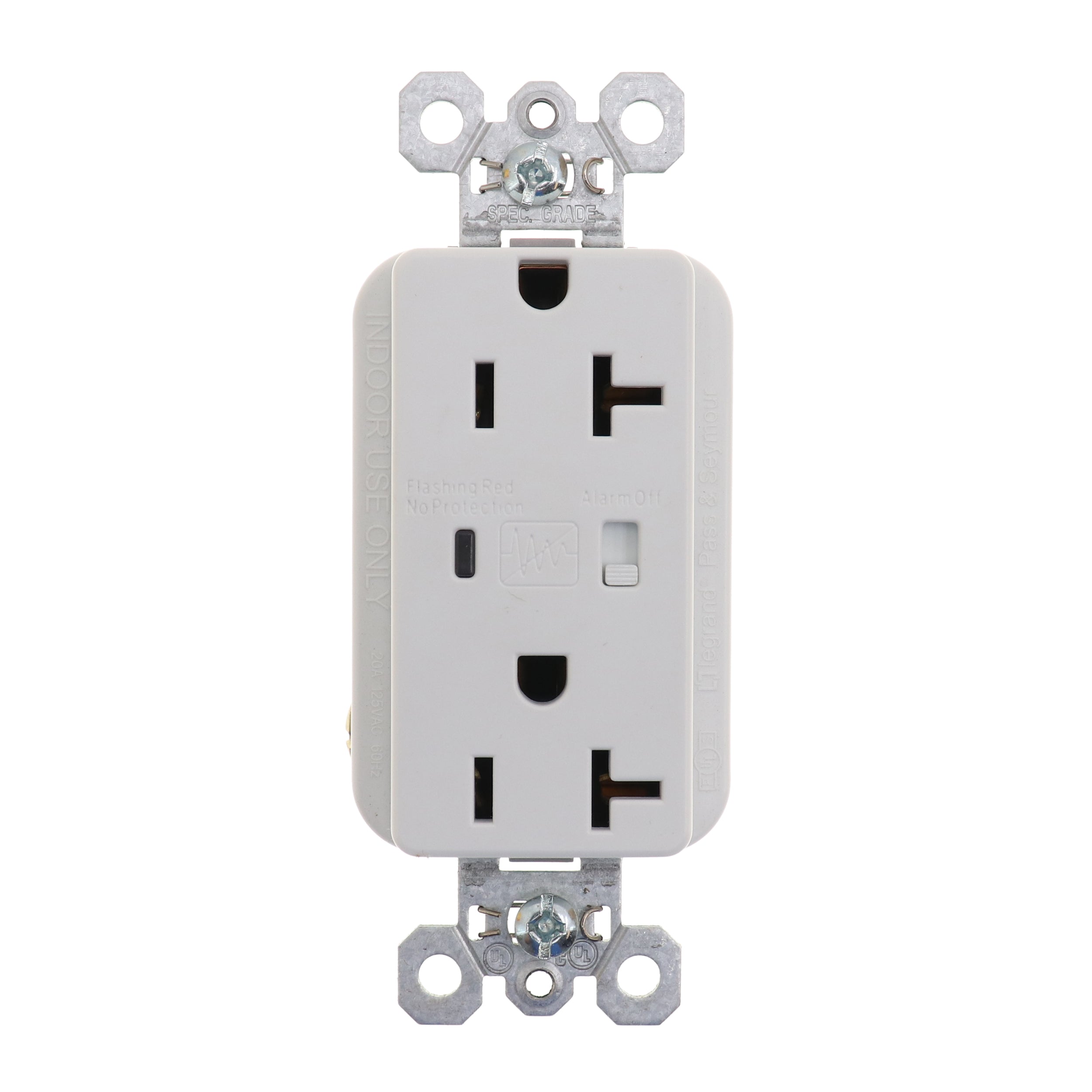 Pass & Seymour 5362-WSP Surge Protective Receptacle, 20A, 125V, White ...