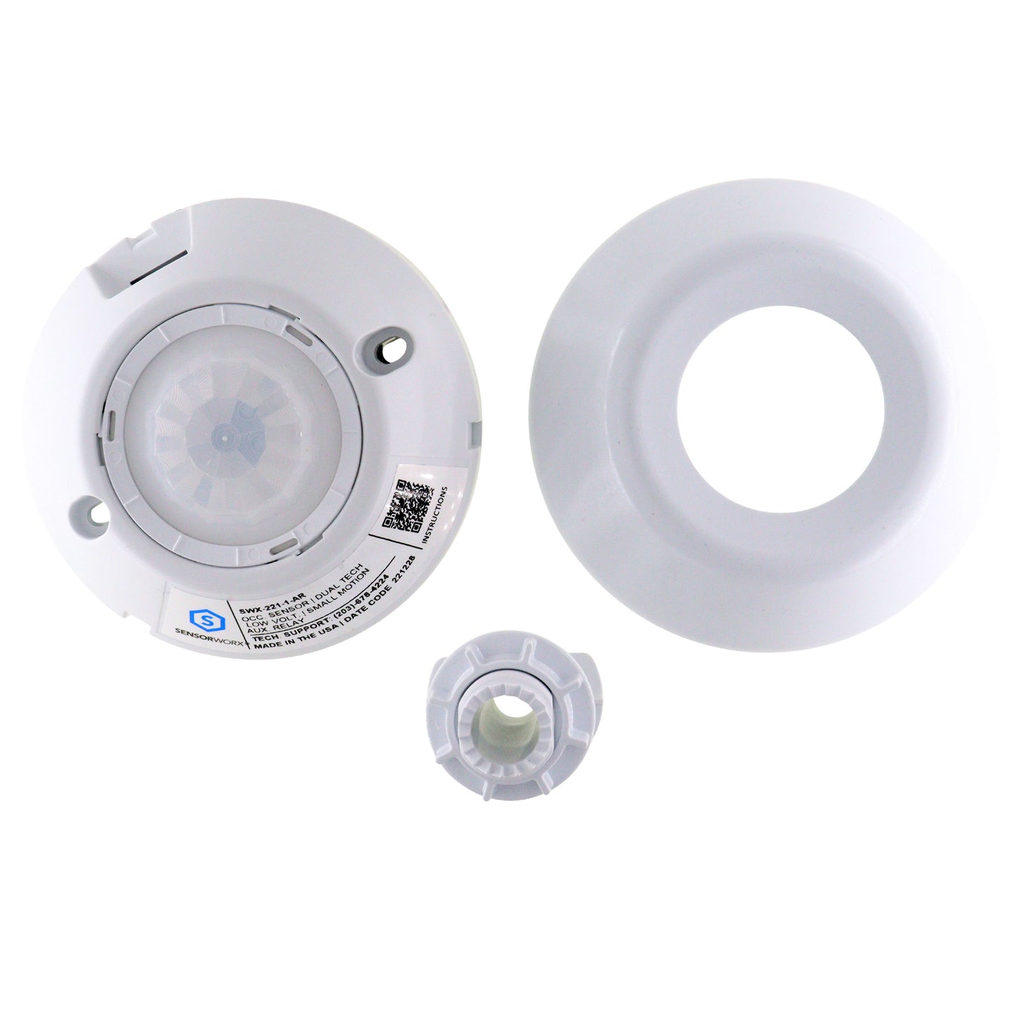 SENSORWORX SWX-221-1-AR LOW VOLTAGE CEILING OCCUPANCY SENSOR, DUAL-TEC ...