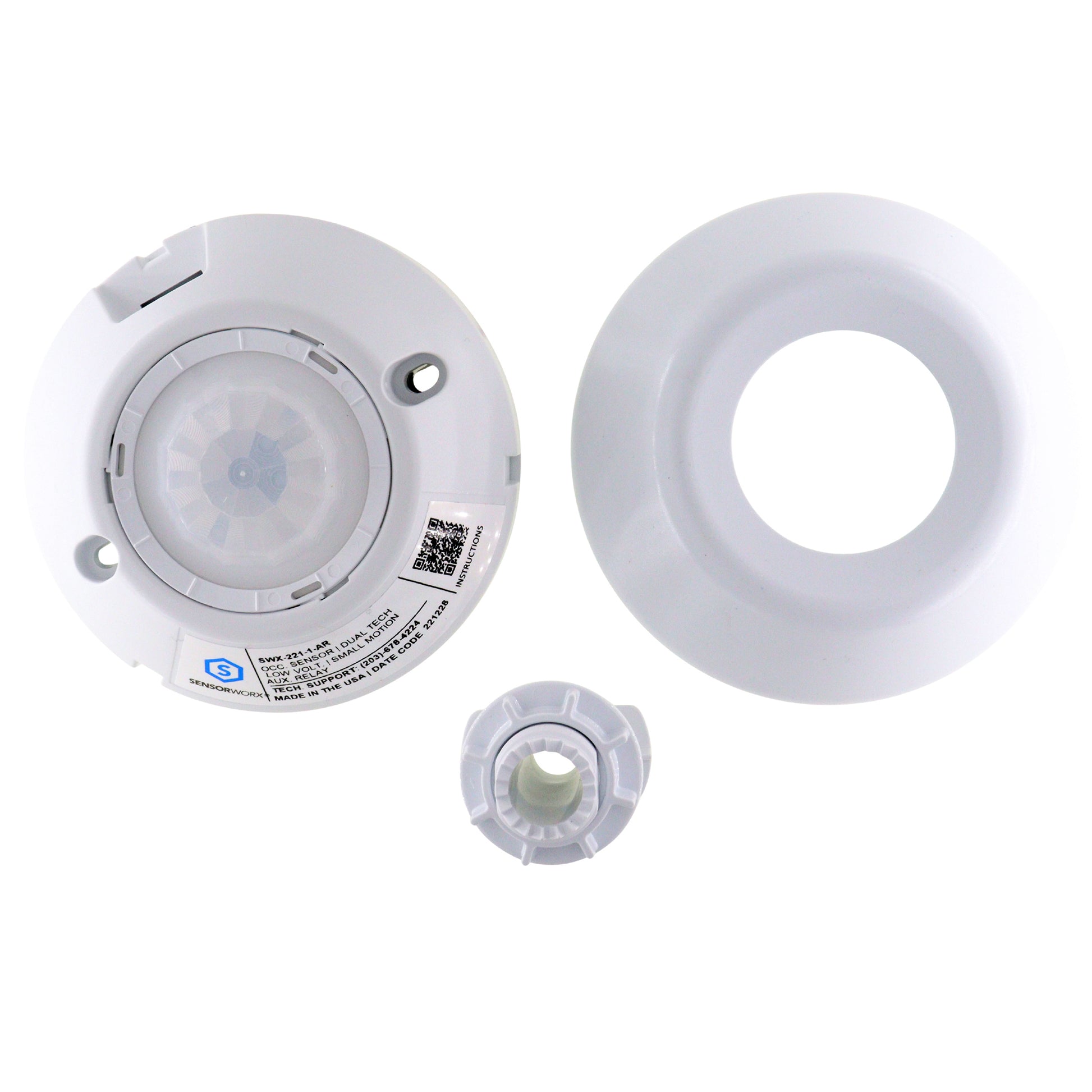 SENSORWORX SWX-221-1-AR LOW VOLTAGE CEILING OCCUPANCY SENSOR, DUAL-TEC ...