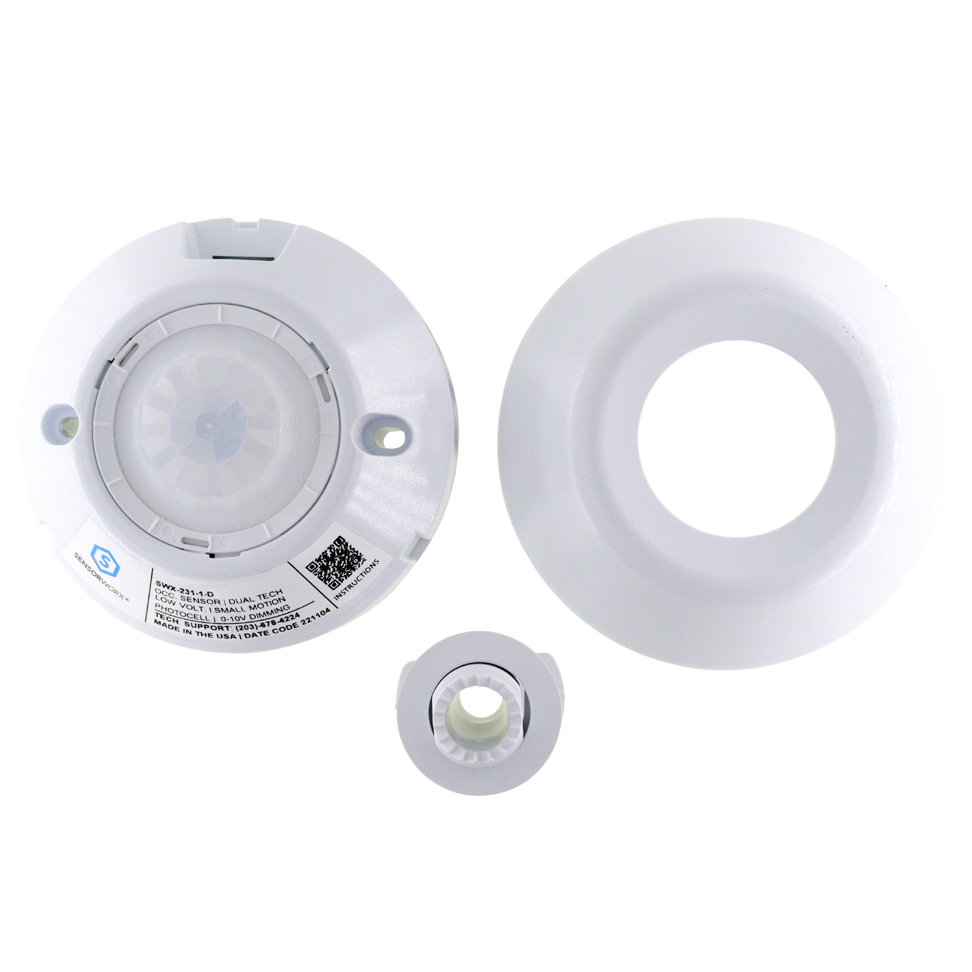 SENSORWORX SWX-231-1-D LOW VOLTAGE CEILING OCCUPANCY SENSOR, 0-10V DIM ...