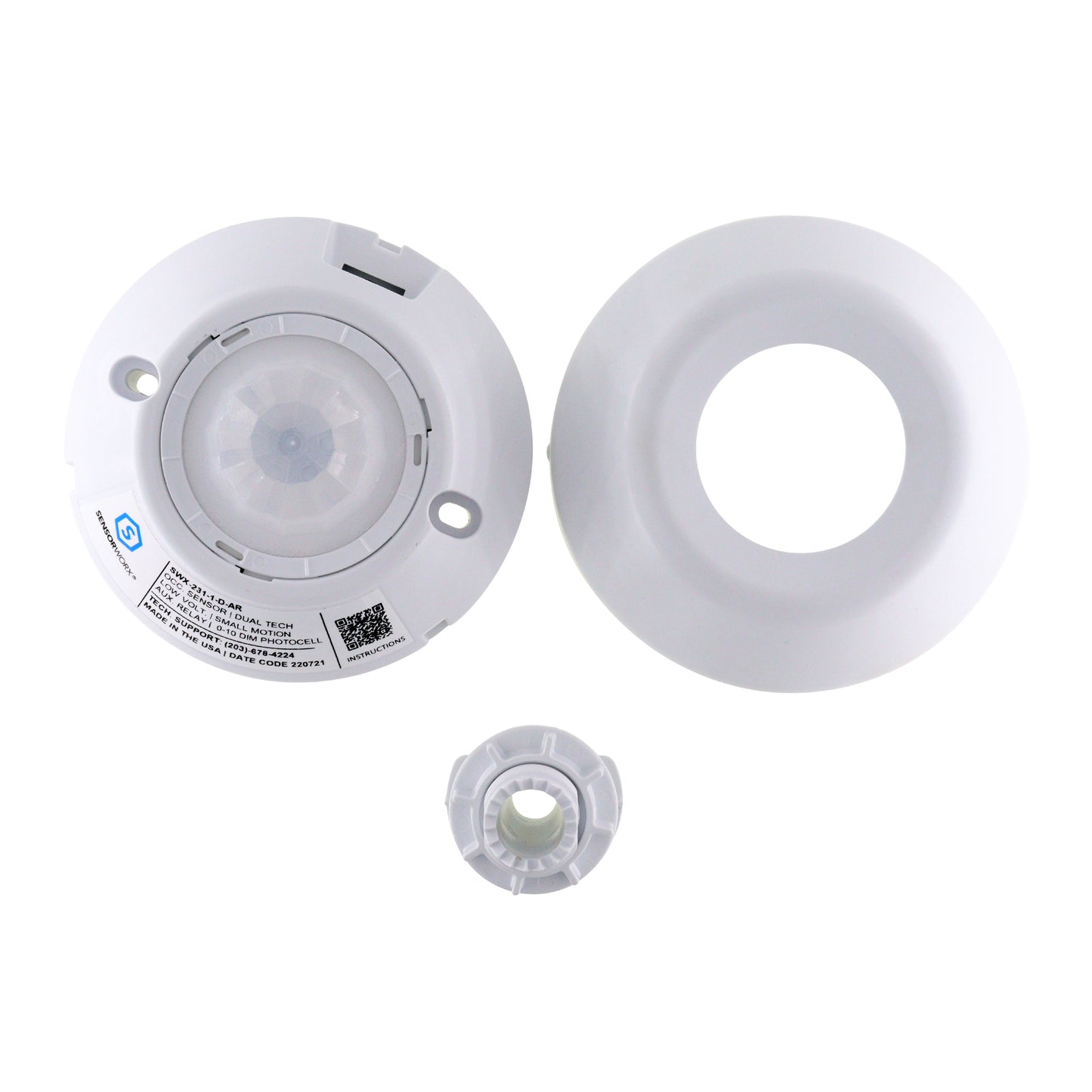 SENSORWORX SWX-231-1-D-AR LOW VOLTAGE CEILING OCCUPANCY SENSOR, DIMMIN ...
