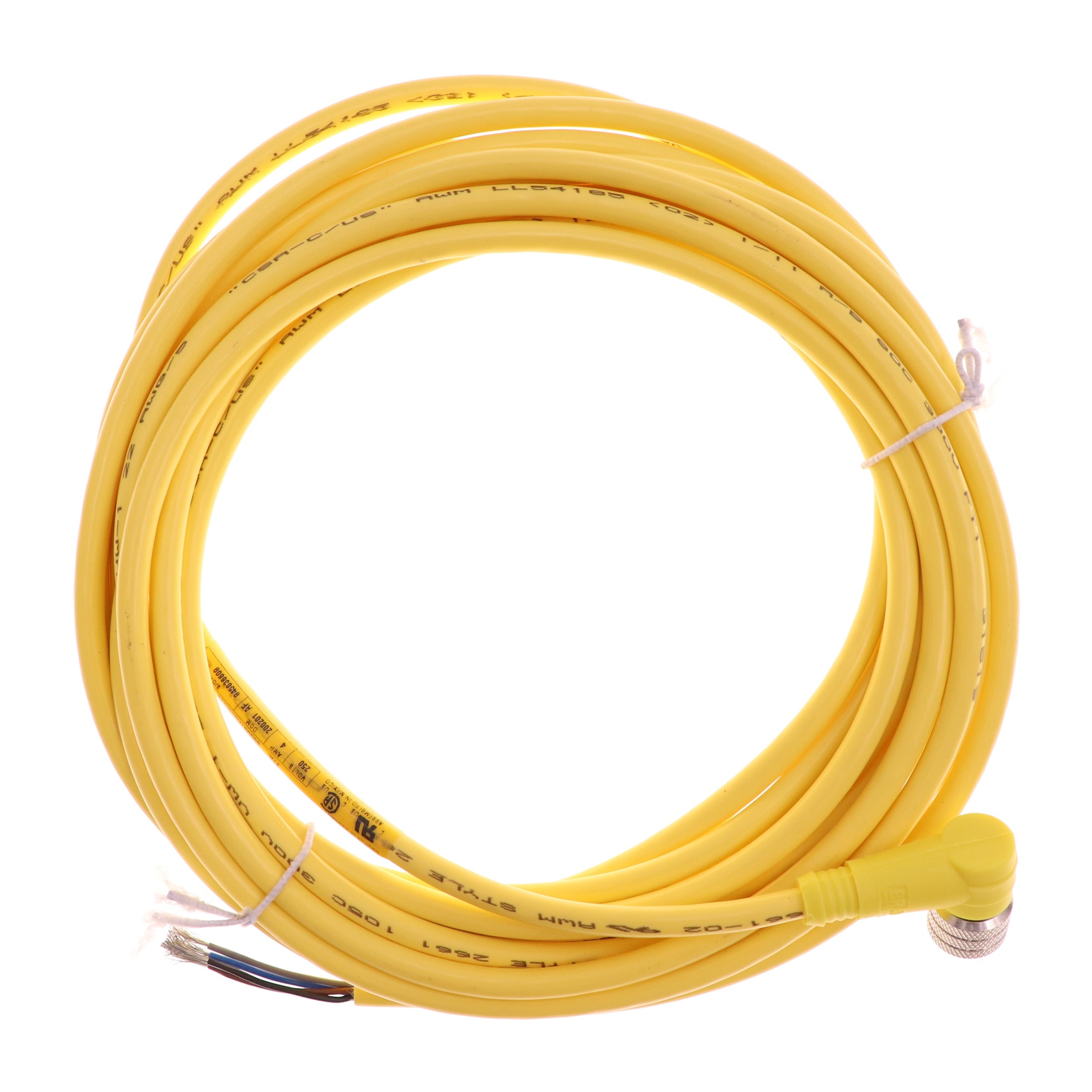 WOODHEAD 1200651701 MICRO-CHANGE CORDSET, 5P 90° FEMALE TO OPEN, 22AWG ...