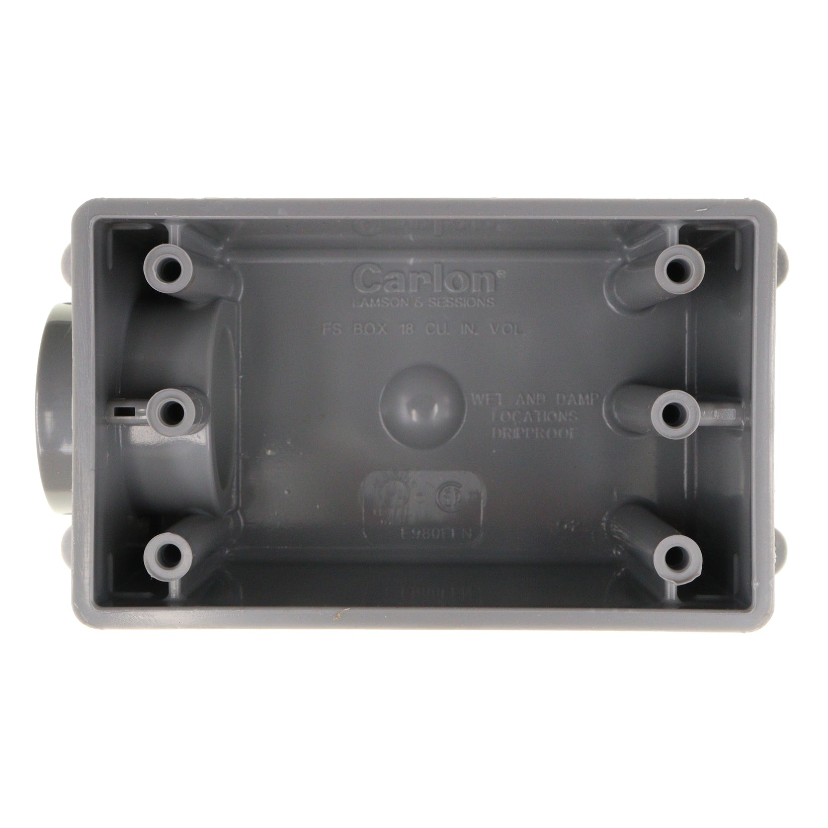 CARLON E980FFN PVC ELECTRICAL FSE BOX, NON-METALLIC, 1-GANG, 1" KO (5 ...