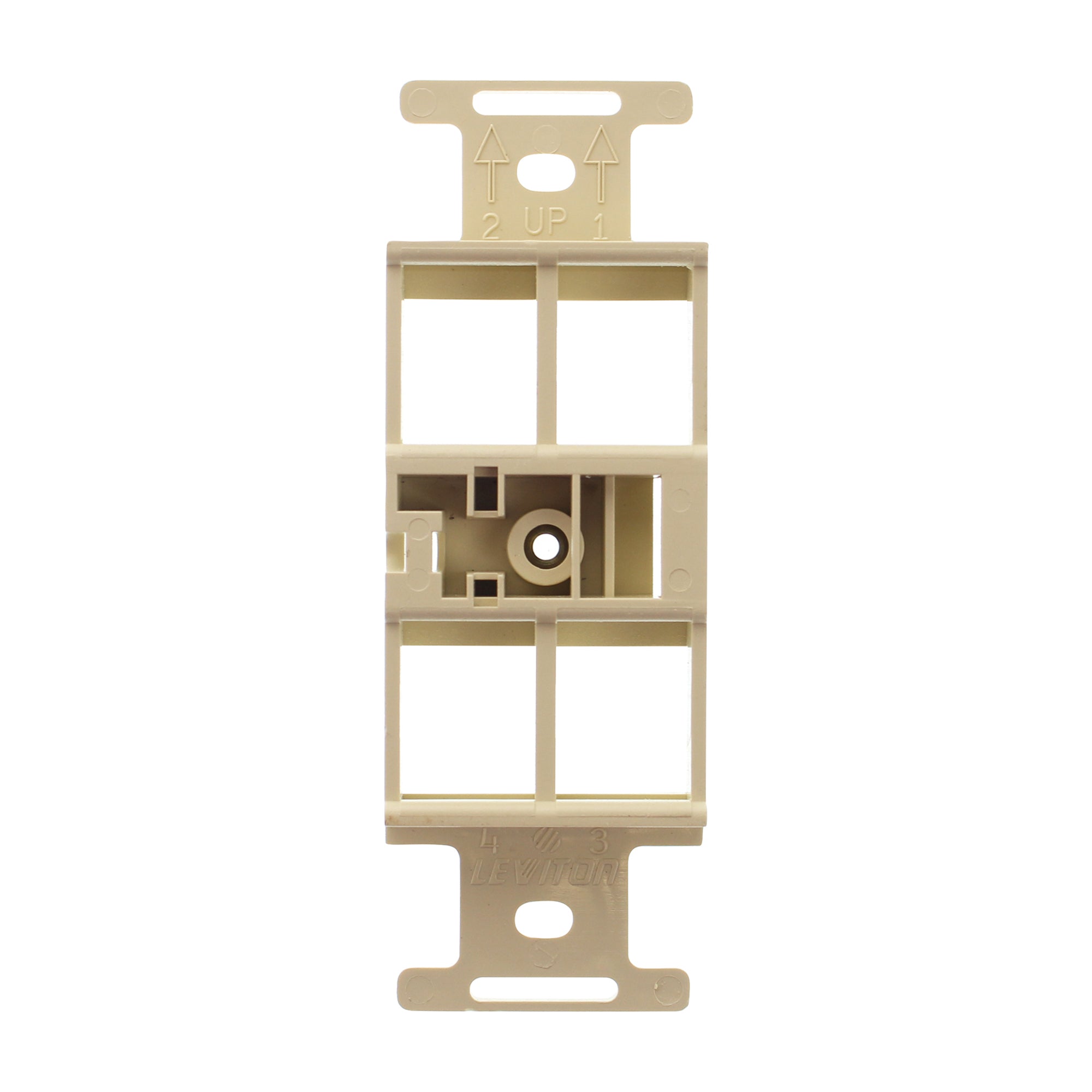 Leviton 41087-QIP Quickport Duplex TYPE-106 Frame Insert, 4-PORT, Ivor ...