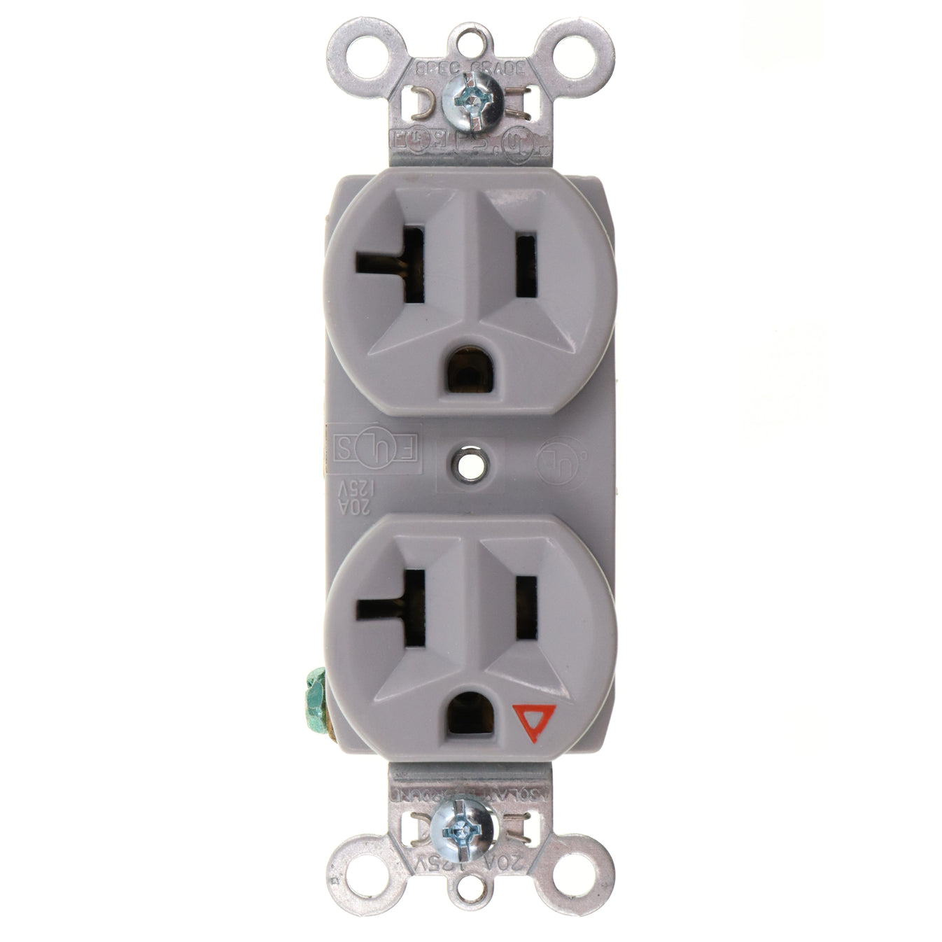 PASS & SEYMOUR IG5362-GRY ISOLATED DUPLEX RECEPTACLE, 20A, 125V, GRAY ...