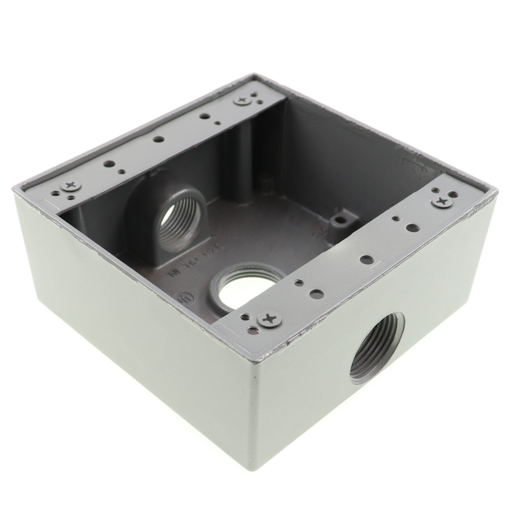 RED DOT 2IH3-2 S405E ALUMINUM WEATHERPROOF OUTLET BOX, 2 GANG, (3) 3/4 ...